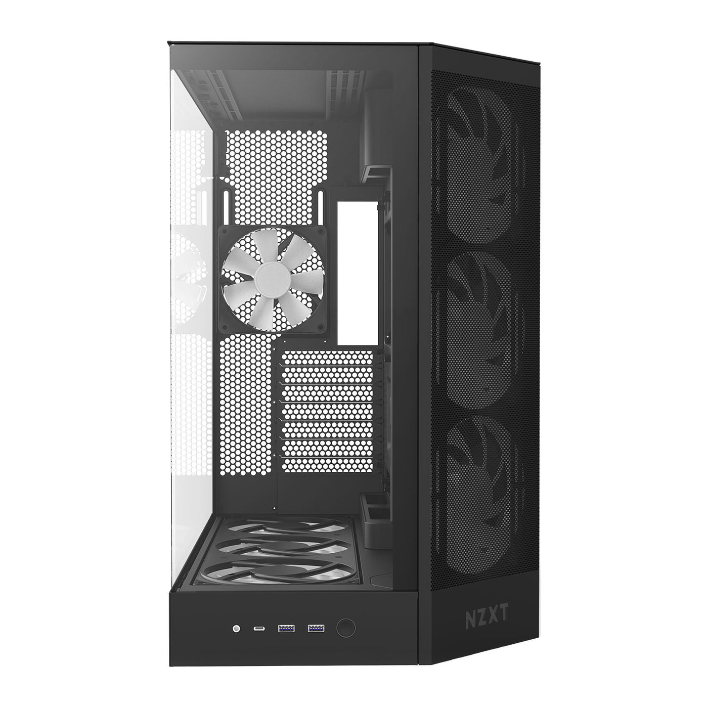NZXT H9 Flow RGB+ (2025) Dual Chamber E-ATX Gaming Desktop PC Case ...