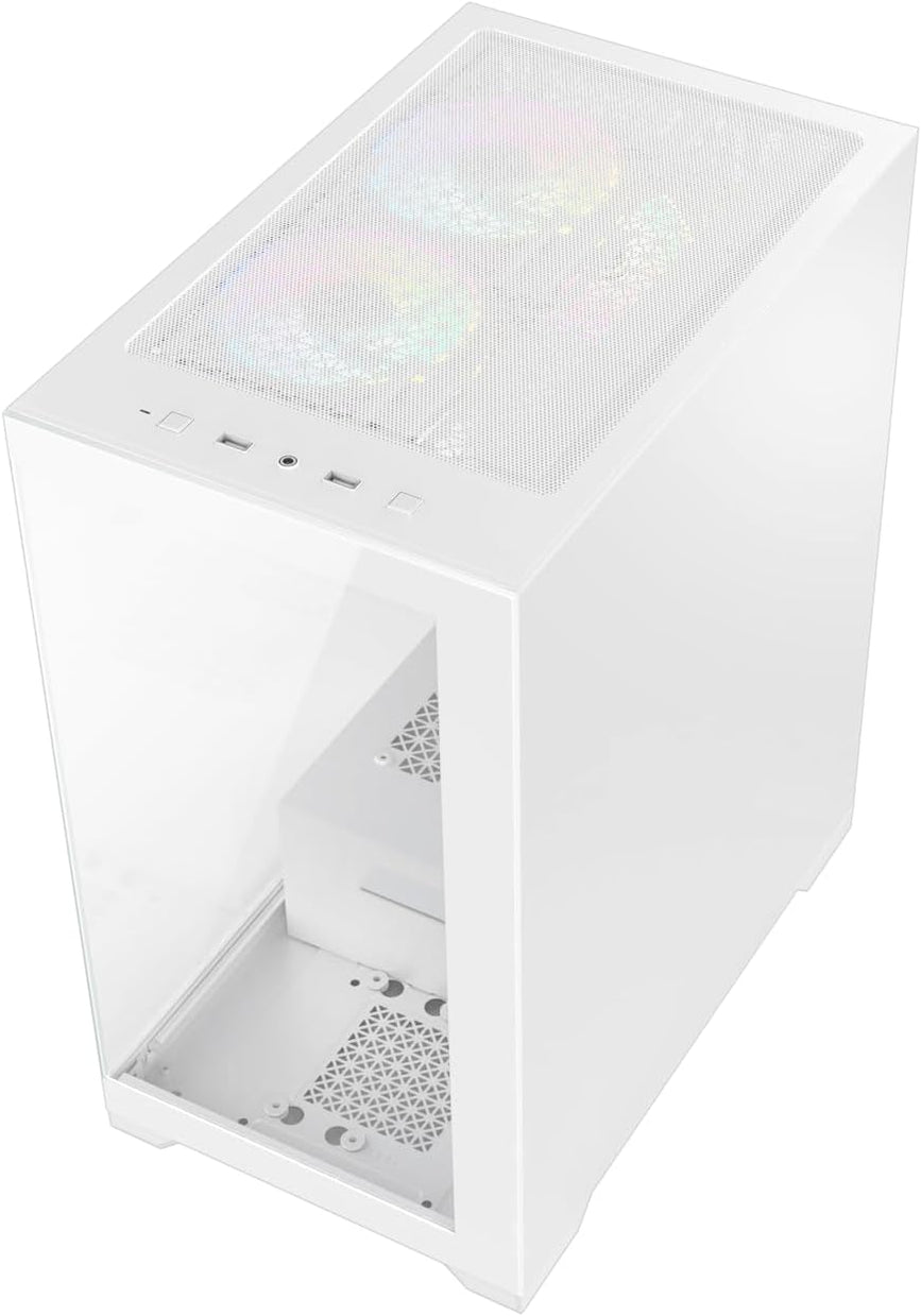 Vida Vetro White ARGB Gaming PC Case ATX, 6-Port PWM ARGB Fan Hub ...