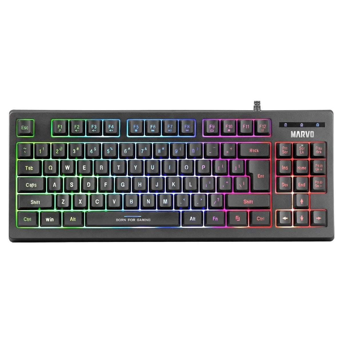 Marvo K607 Gaming Keyboard, Anti-ghosting, LED backlit, Black — Epsilon PC