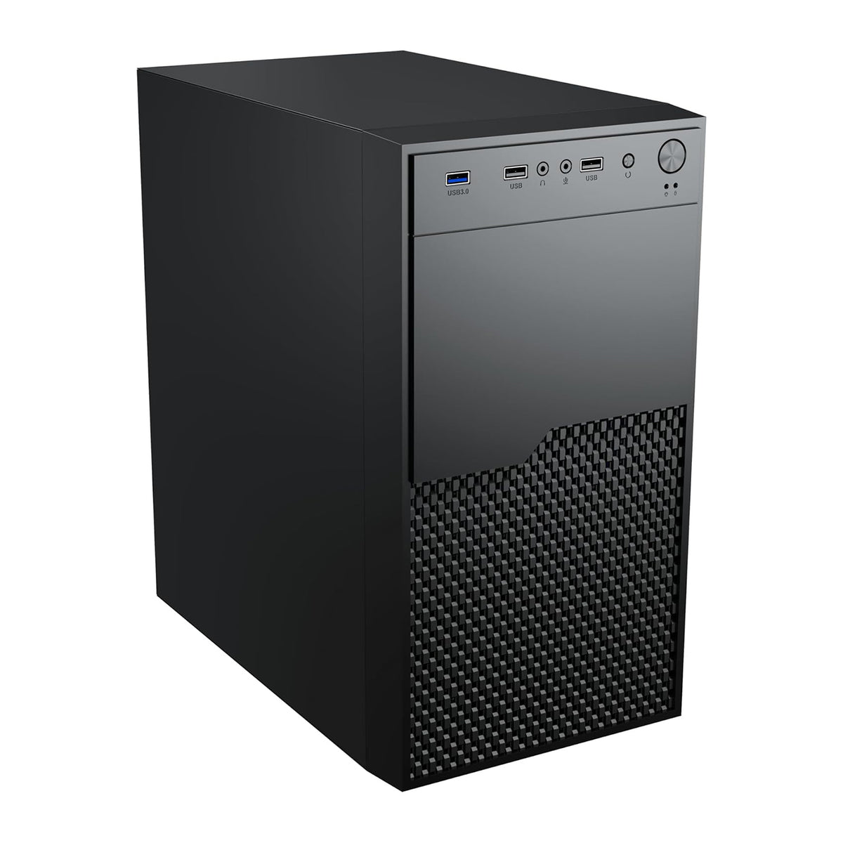 Vida Enterprise Black Office PC Case, Micro ATX, 120mm Fan, Mesh Front ...