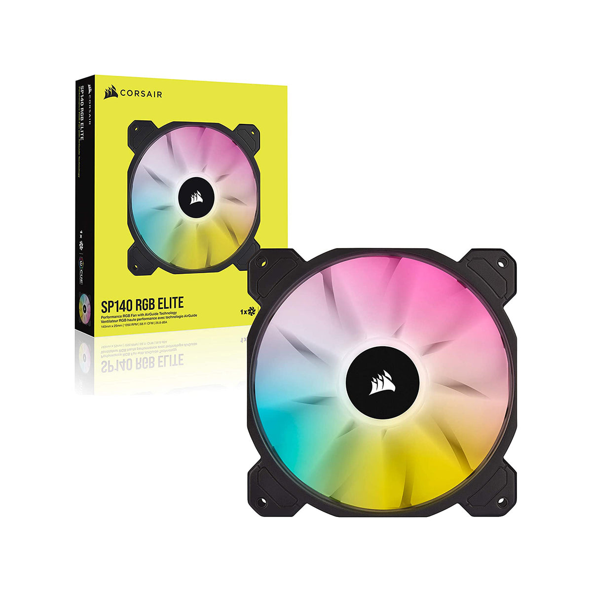 Corsair iCUE SP140 Elite Performance 14cm PWM RGB Case Fan, ARGB LEDs ...